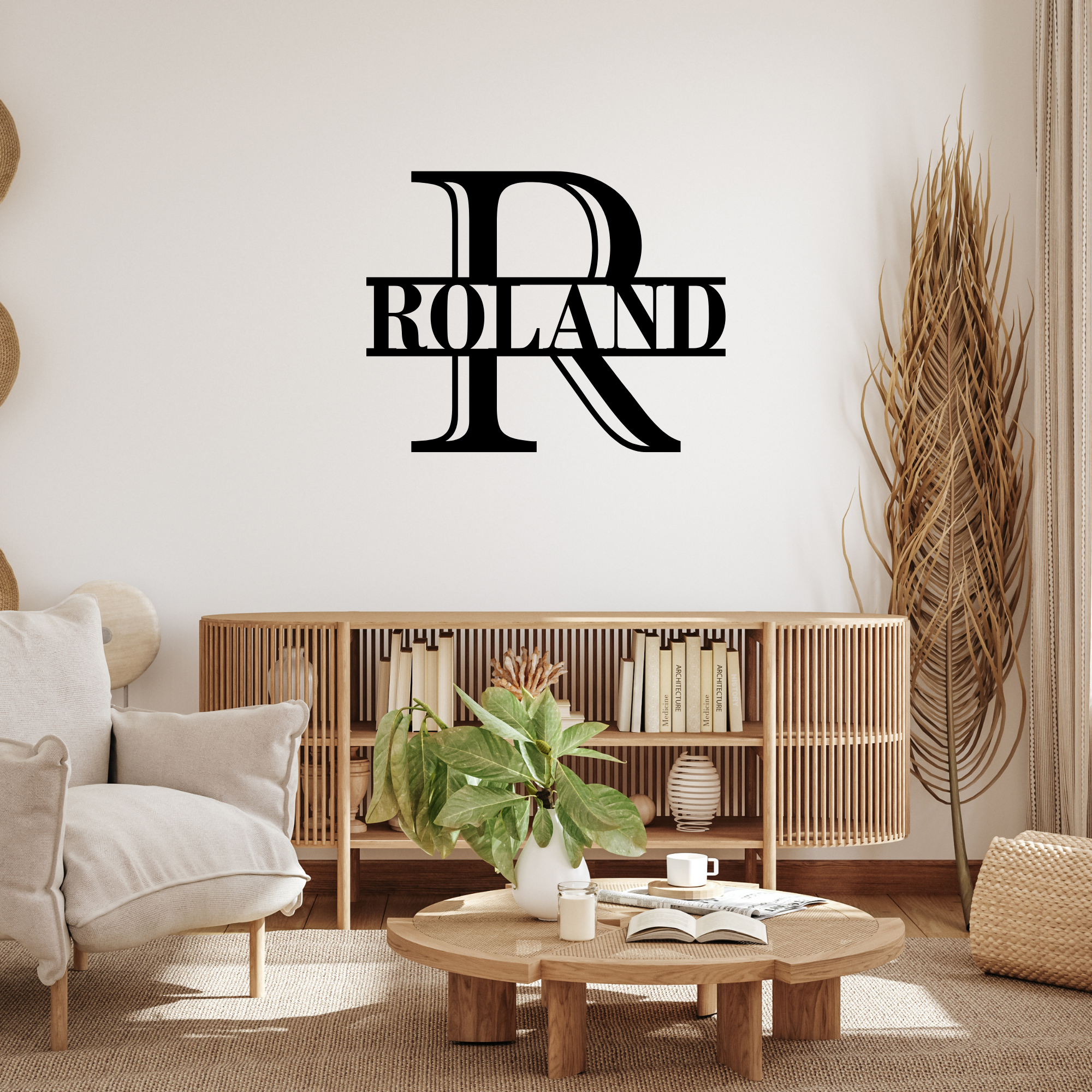 Monogram Metal Wall Art | Custom Initial Home Decor – Bosfori